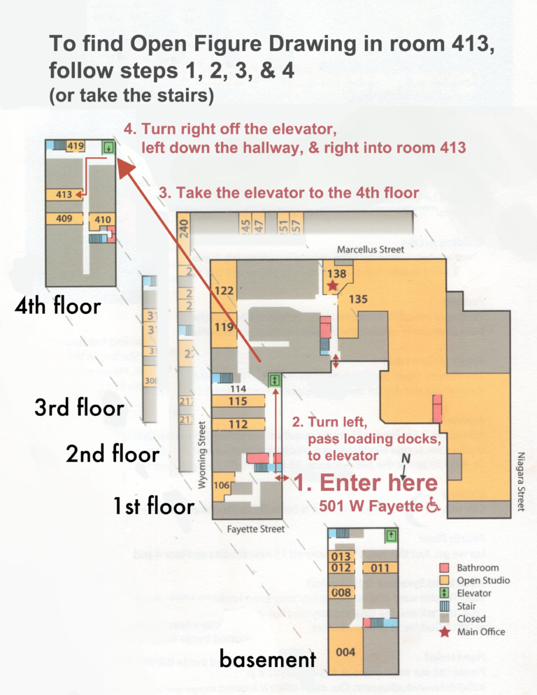 Delavan Studios, Room 413 – Open Figure Drawing